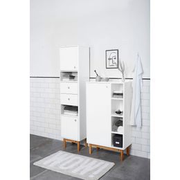 Hochschrank Tom Tailor HOME "COLOR BATH" Schränke Gr. B/H/T: 40 cm x 176 cm x 33 cm, 2 St., weiß (brilliant white) Badmöbelserien