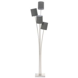 Stehlampe Home Affaire "Rivera" Lampen Gr. 4 flammig, Höhe: 160 cm, grau (nickelfarben, grau) Standleuchte Standleuchten Lampen