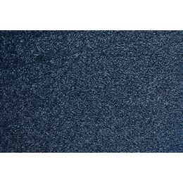 ANDIAMO Teppichboden "Velours Verona" Teppiche Gr. B/L: 400 cm x 1400 cm, 6 mm, 1 St., blau (dunkelblau) Teppichboden
