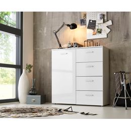 Kommode BMG MÖBEL "Monaco" Sideboards weiß (weiß, weiß) Kommode