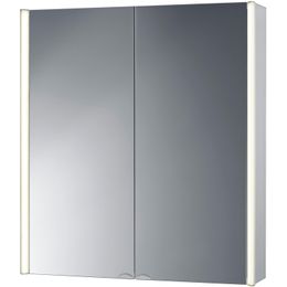 Spiegelschrank Jokey "CantALU" Schränke Gr. B/H/T: 67 cm x 73,5 cm x 16 cm, 2 St., grau (aluminium) Spiegelschrank ohne Beleuchtung Spiegelschränke Schränke
