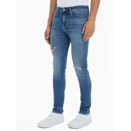 Skinny-fit-Jeans Calvin Klein Jeans "SKINNY" Gr. 30, Länge 30, blau (denim medium) Herren Jeans Röhrenjeans