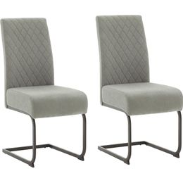 Esszimmerstuhl MCA furniture "Derry" Stühle Gr. Metall, grau (grau, schwarz matt) Küchenstühle