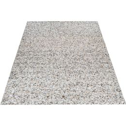 Lederteppich Inosign "Ella" Teppiche Gr. B/L: 80 cm x 150 cm, 5 mm, 1 St., bunt (silberfarben, grau) Esszimmerteppiche