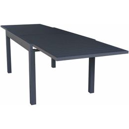 Ausziehbarer Tisch "Sardegna" aus Aluminium-Lamellen für Garten und Veranda -Extra Groß / Anthrazit