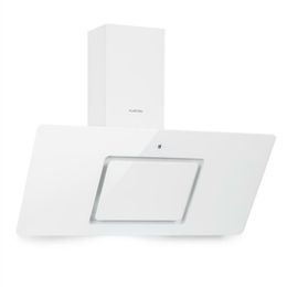 Klarstein - Sofia 90 Dunstabzugshaube kopffrei 300 m³/h Touch-Control Glasfront weiß - Weiß