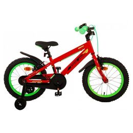 Volare Rocky Kinderfahrrad - Jungen - 16 Zoll - Rot - Zwei Handbremsem