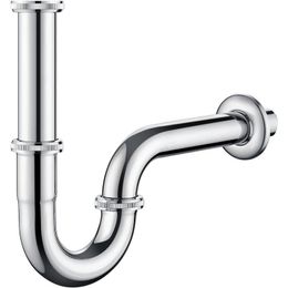 Siphon Waschbecken - Universal Syphon Badezimmer Waschbecken 1 1/4 x 32 mm, Edelstahl Abflussrohr für Bad und Küchenspüle - Auralum