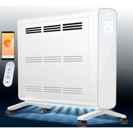 Kesser® Konvektor Premium 1200W ECO 2400W Power Mode Heizstufen Thermostat Elektroheizung WiFi App & Fernbedienung Touch-Display Timer mobiles