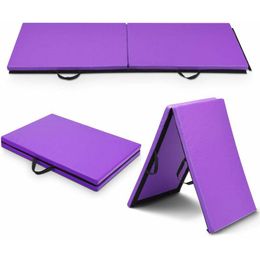 Goplus - Weichbodenmatte Turnmatte Yogamatte Gymnastikmatte Sportmatte Fitnessmatte klappbar pu 180x60x4cm