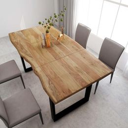 MAISONCHIC Esstisch Tisch für Wohnzimmer, Küche, Esszimmer 180×90×76 cm Massivholz Akazie DE86839