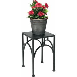 DanDiBo Blumenhocker Metall Schwarz Eckig 28 cm Blumenständer Blumensäule 96449 S Pflanzenhocker Modern Pflanzenständer