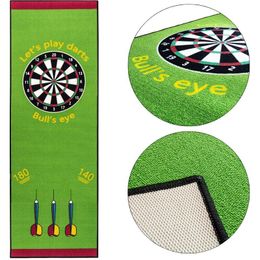 Kingpower - Dart Teppich Matte Steeldart Dartpfeile Dartboard Zubehör Dartteppich Target Oche Darts Abwurflinie Schutz Gummi Boden Dartscheibe 237 x