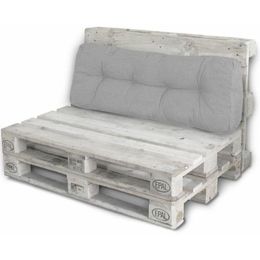 Palettenkissen Palettenauflagen Sitzkissen Rückenlehne Kissen Palette Polster Sofa Couch Hellgrau - Rückenteil