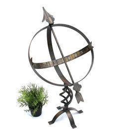 Sonnenuhr Garten Groß Metall Patina Schmiedeeisen Deko Wetterfest 70 cm Gartenuhr Uhr - DanDiBo