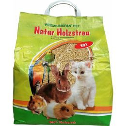 Natur Premiumspan Holzstreu Katzenstreu Kleintierstreu 10 l Hobelspäne Sägespäne