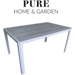 Be Pure Home Pure Home & Garden Garten-Esstisch Calor silber / grau 150 x 90 x 75 cm