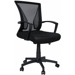 VOUNOT - Bürostuhl ergonomisch, Schreibtischstuhl mit Lendenwirbelstütze Schwarz