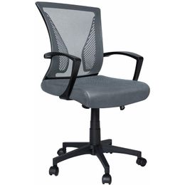 VOUNOT - Bürostuhl ergonomisch, Schreibtischstuhl mit Lendenwirbelstütze Grau
