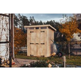Gartenhaus Strongbox m - Robustes Gerätehaus aus natürlicher Holz, 163x127 cm, Natur - Natur - Upyard