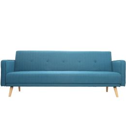 Miliboo Sofa verstellbar 3 Plätze skandinavisches Design Blaugrün ULLA - Entenblau
