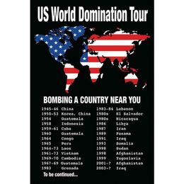 Close Up - us World Domination Tour Poster Kriegs-Tourdaten der usa