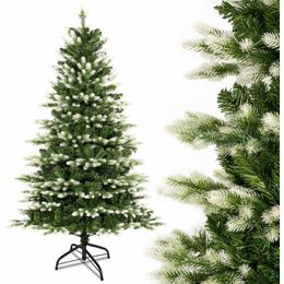 Weihnachtsbaum 210cm Künstlich Weihnachtsbäume mit Schnellaufbau Klapp-Schirmsystem & Metallständer Tannenbaum Künstlich pe+pvc Christbaum Naizy