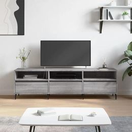 Bonnevie - Moderne TV-Möbel, TV-Lowboard TV-Schrank für das Wohnzimmer Grau Sonoma 150x30x44,5 cm Holzwerkstoff -FV13673 - Grau