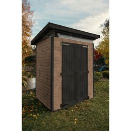 Gartenhaus Strongbox m - Robustes Gerätehaus aus natürlicher Holz, 163x127 cm, Braun - Braun - Upyard