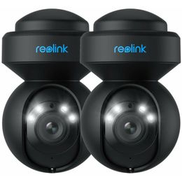 Reolink 5MP WLAN PTZ Überwachungskamera mit smarter Erkennung & Spotlight, Farbige Nachtsicht, Auto-Tracking, E1 Outdoor(Schwarz), 2 Pack