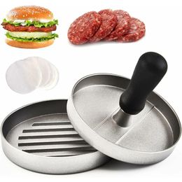 Minkurow - Antihaft-Aluminiumfolie-Burgerpresse mit 100 Wachspapieren für bbq, Grill, Käse, Burger, Burger, Rindfleisch