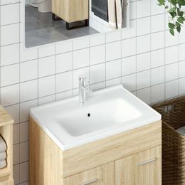 Waschbecken, Waschtisch, Handwaschbecken Weiß 61x48x19,5 cm Rechteckig Keramik LLOAQ934740 MAISONCHIC