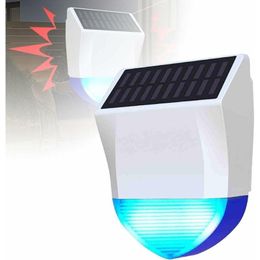 Solar-Stroboskop-Alarm für den Außenbereich, wasserdicht, kabellos, Solar-Smart-WiFi-Alarm, LED-Blitzlicht, Bewegungsmelder, Lampe, Sicherheitssirene
