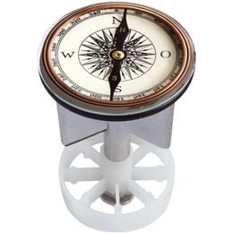 Waschbeckenstöpsel Design Kompass Abfluss-Stopfen aus Metall Excenterstopfen Abflussstöpsel 38 – 40 mm Stöpsel