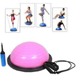 baumarktplus - Balancetrainer Yoga Gymnastik Balance Half Ball pink Trainingsball Fitnessball ø 60cm