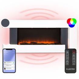 Klarstein Studio Light & Fire 2 Smart Kamin 1000/2000W MDF WiFi-Steuerung - Weiß