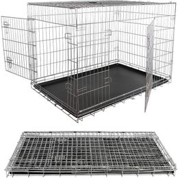 Mucola - Hundetransportbox Falltbar Drahtkäfig Hunde Transportbox Gitterbox Hundekäfig