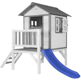 AXI - Spielhaus Beach Lodge xl in Weiß mit Rutsche in Blau Stelzenhaus aus fsc Holz für Kinder Kleiner Spielturm für den Garten - Weiß