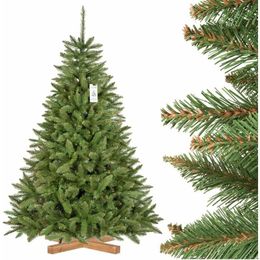 Weihnachtsbaum künstlich 180cm fichte Natur mit Christbaum Holzständer Tannenbaum künstlich mit grünem Stamm Made in eu - Fairytrees