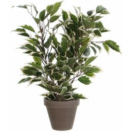 Mica Decorations - Mica Kunstpflanze Ficus Natasja grün bunt im Topf 40 x 30 cm Kunstpflanzen