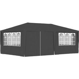 Profi-Partyzelt Gartenzelt Zelt für Camping/Markt/Festival Pavillon Faltbar mit Seitenwänden 4×6 m Anthrazit 90 g/m² FBDSC450471 MAISONCHIC