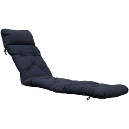 Home Feeling - Deckchair Sitzkissen Sitzpolster Auflage für Liege, 195x49 cm dunkelgrau