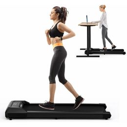 Walking Pad, Laufband Schreibtisch für Zuhause mit led Display & Fernbedienung, 2,25PS & 1-6 km/h, Walking Treadmill bis 120kg belastbar für