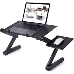 Haloyo - Laptop-Ständer–faltbarer Überbetttisch, Computertisch PC-Tisch, benachbarter Leseständer für Sofa, Buch, Zeitschrift,ink.Mausablage