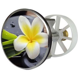 Sanitop Wingenroth - Waschbeckenstöpsel Design Spa Flower Abfluss-Stopfen aus Metall Excenterstopfen 38 – 40 mm