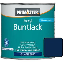 Primaster Acryl Buntlack 750ml Enzianblau Glänzend Wetterbeständig Holz & Metall
