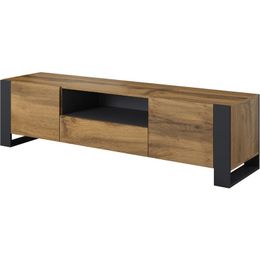 Bim Furniture - TV-Schrank nunki 180 cm eiche wotan / anthrazit