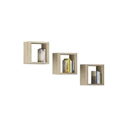 AKORD Wand-regal K | Regalbrett 3er-Set quadratische | Ablagen 25x25 cm | für Bücher, Blumen | für Wohnzimmer Schlafzimmer | funktionales Design |