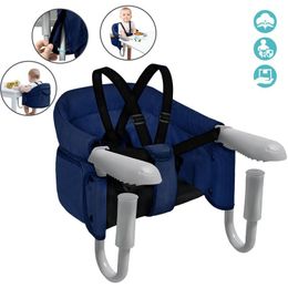 Faltbarer Tischsitz für Babys, Booster-Sitz mit Anti-Rutsch-Klemmen, ergonomischer Rückenlehne und Sicherheitsgurt, Kinder Reisehochstuhl für Zuhause