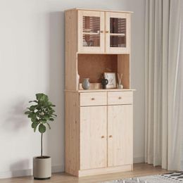 MAISONCHIC - Highboard,Kommode,Sideboard,Vitrine alta 77x35x188 cm Massivholz Kiefer VMEC873866